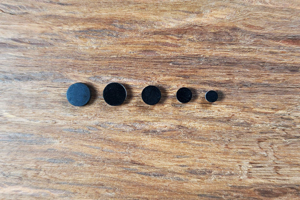 Black Plastic Inlay Dots | CBG Emporium – Cigar Box Guitar Emporium